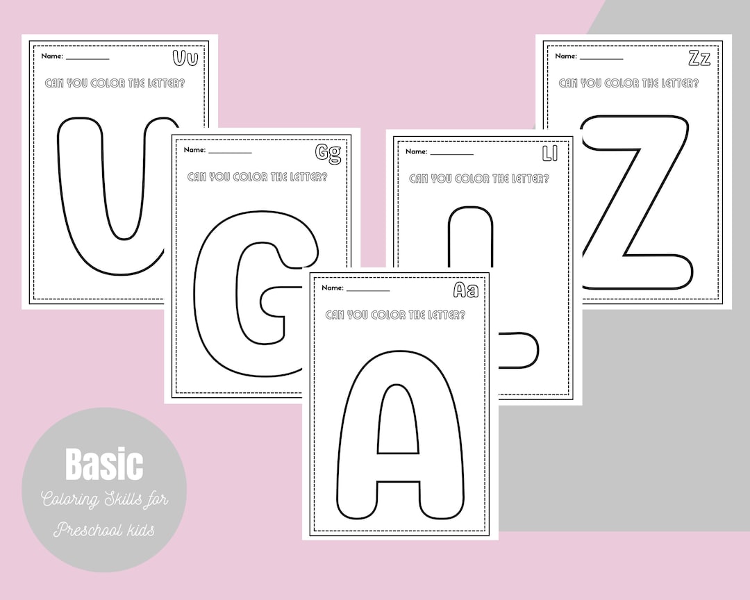 Coloring is Fun Uppercase & Lowercase Letters Educational Printable for ...
