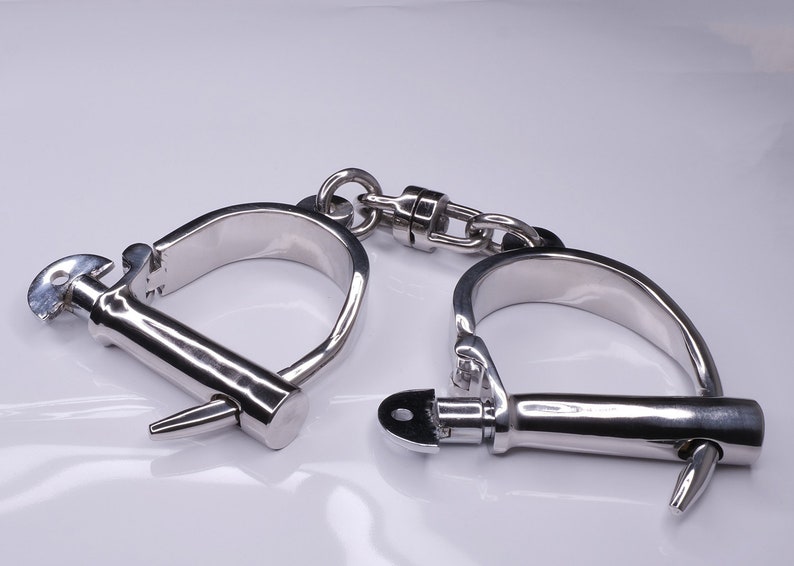 Darby Style Luxury Stainless Steel Handcuffs With Screw-on Key 535 ...