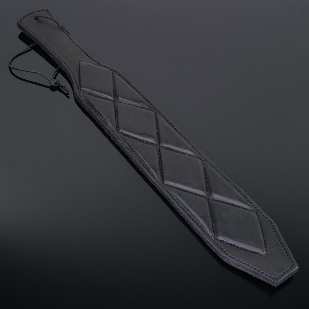 Paddle or Paddle in Double-sided Black Leather - Etsy