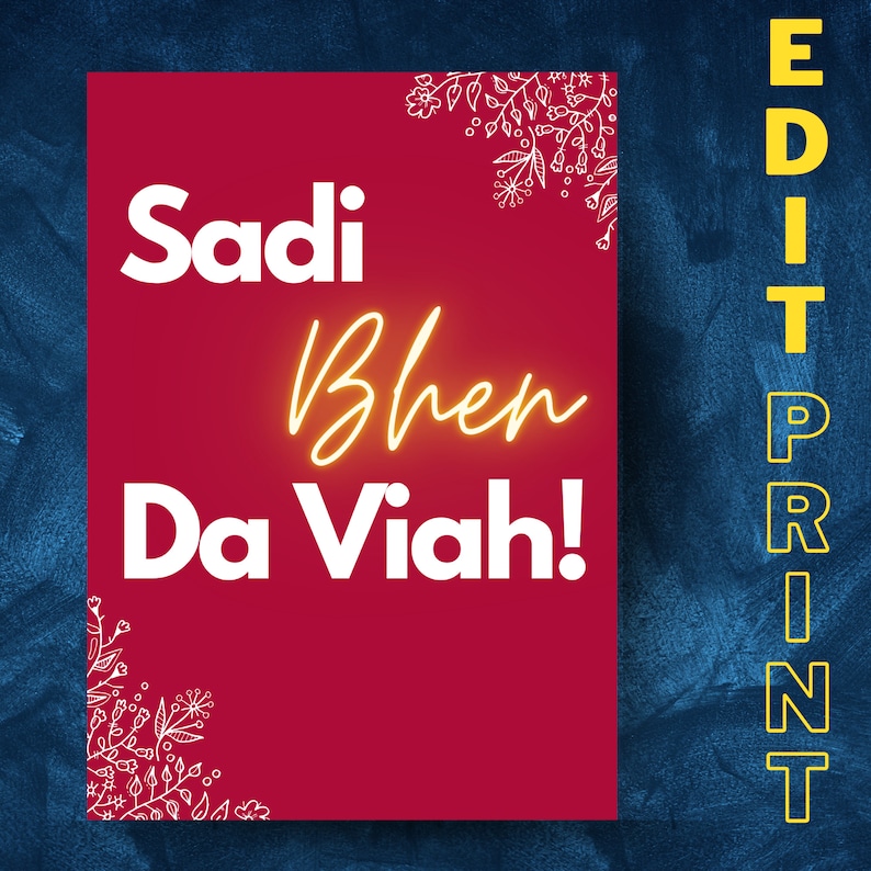 Team Bride Jago Signs Punjabi Wedding Crasher Indian Wedding Doli Signs ...