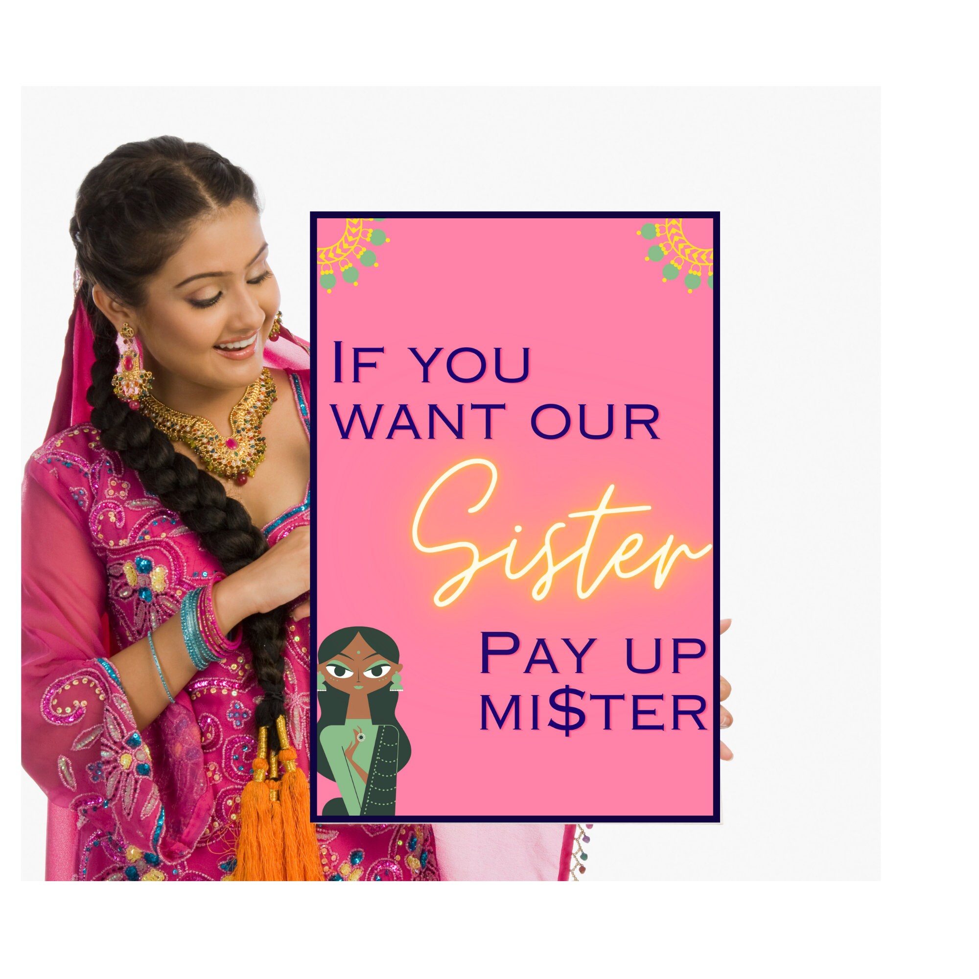 Doli Wedding Signs Team Bride Indian Wedding Signage Punjabi Wedding ...