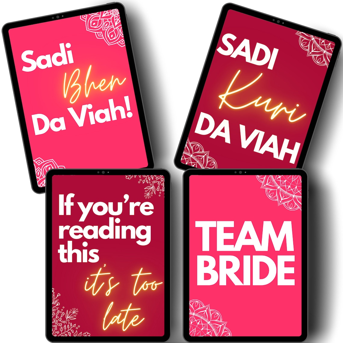 Team Bride Jago Signs Punjabi Wedding Crasher Indian Wedding Doli Signs ...