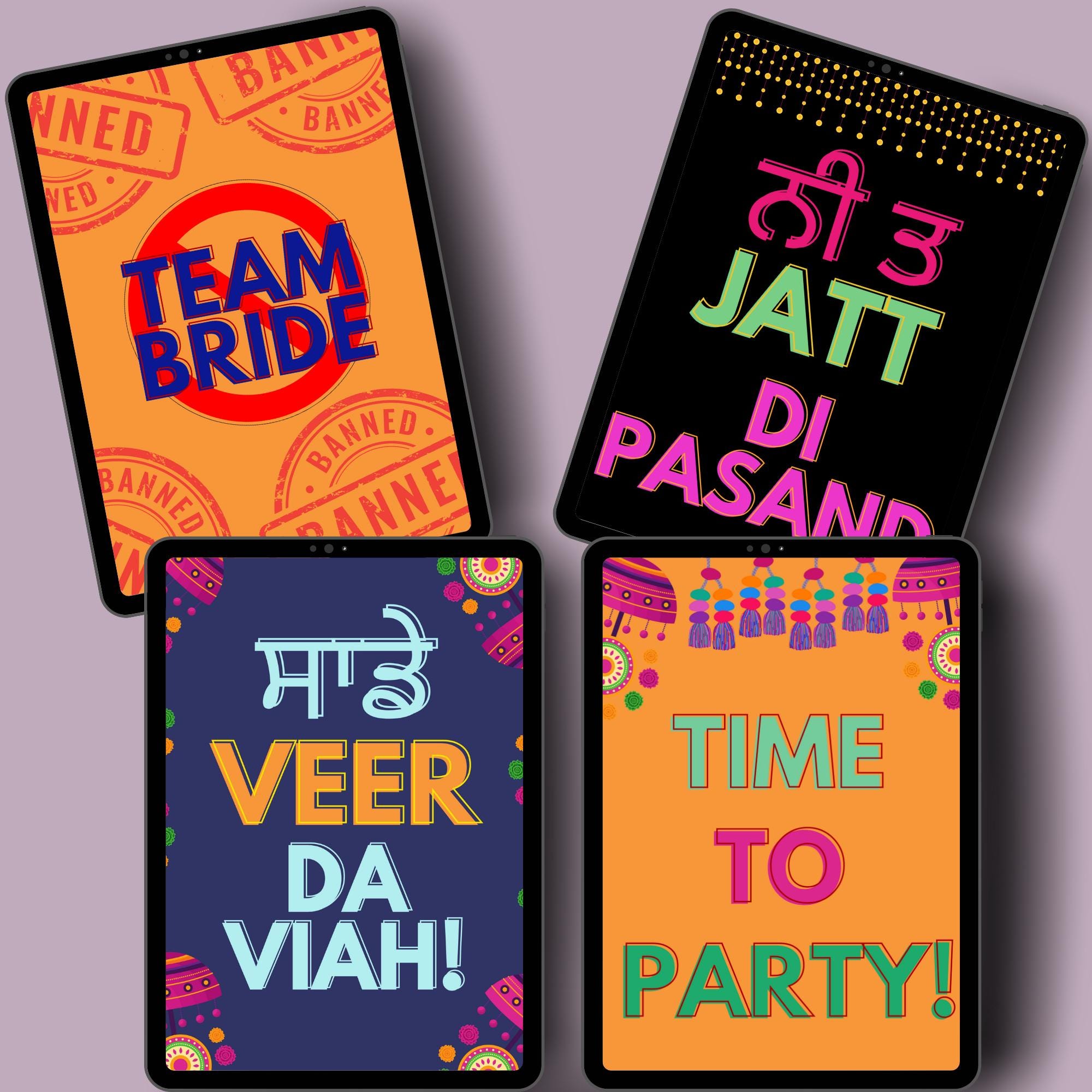 Team Groom Signs JAGO Signs Printable Punjabi Wedding Signs Jagoo ...