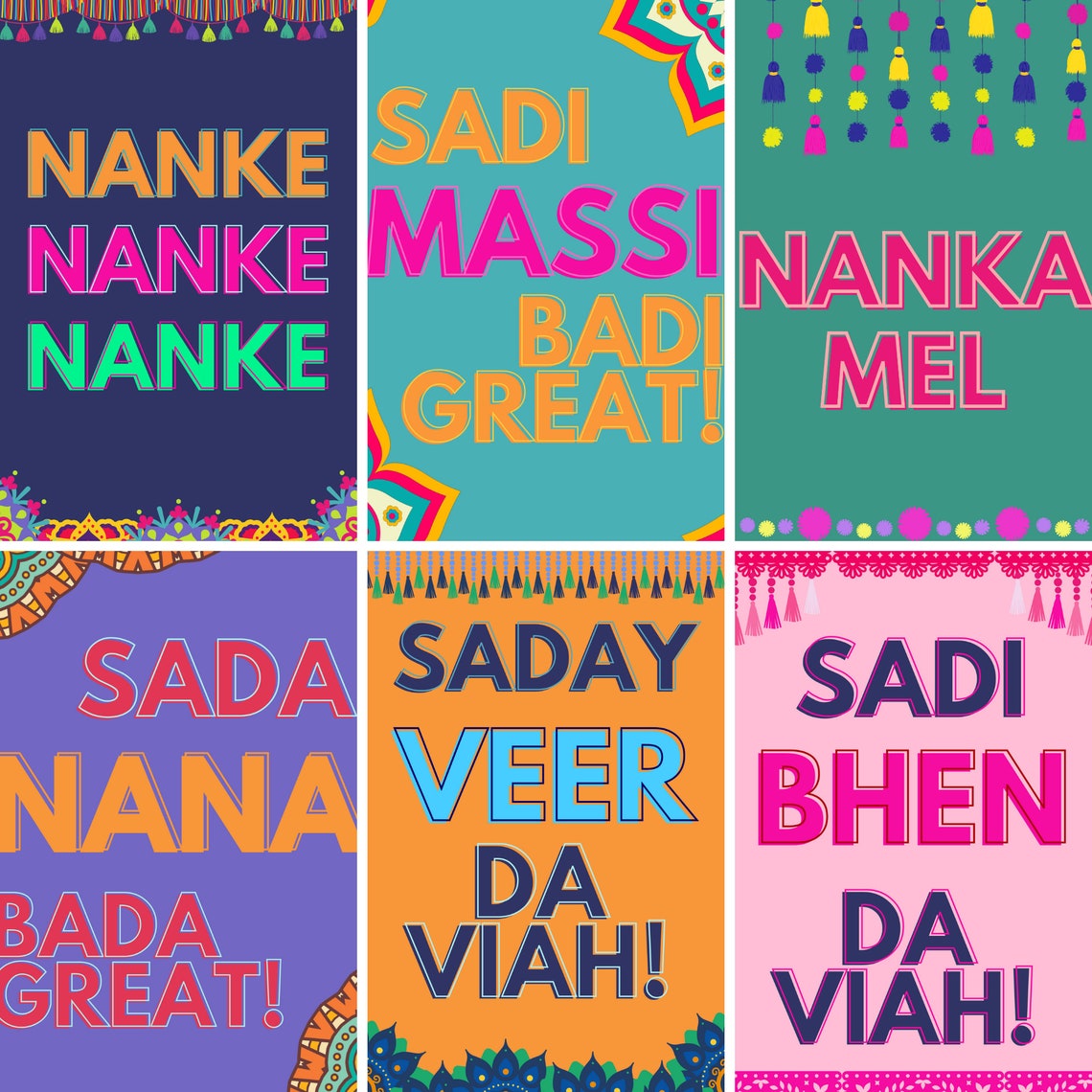 Nanka Mel Signs Punjabi Wedding Jagoo Maaiyan Poster Viah Boards Kuri ...