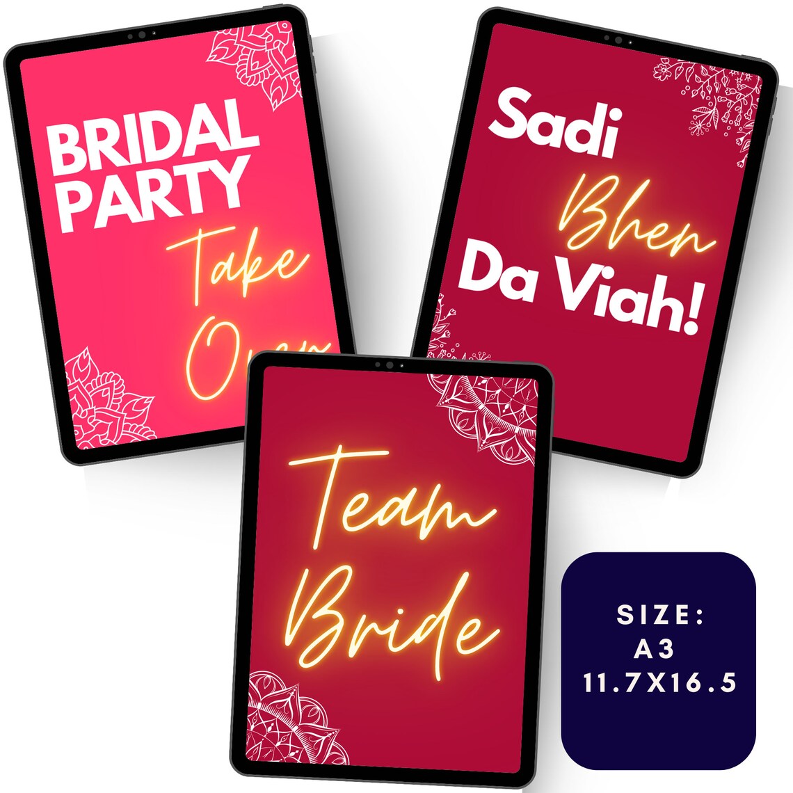 Team Bride Jago Signs Punjabi Wedding Crasher Indian Wedding Doli Signs ...