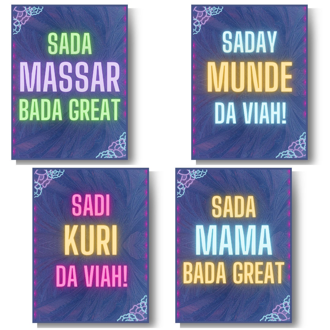 Nanka Mel Signs Punjabi Wedding Jagoo Maaiyan Poster Viah - Etsy