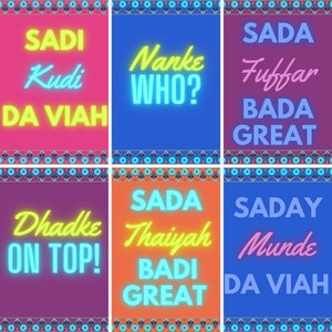 Dhadhka Mel Nanka Mel Signs Punjabi Wedding | Jagoo Maaiyan Poster ...