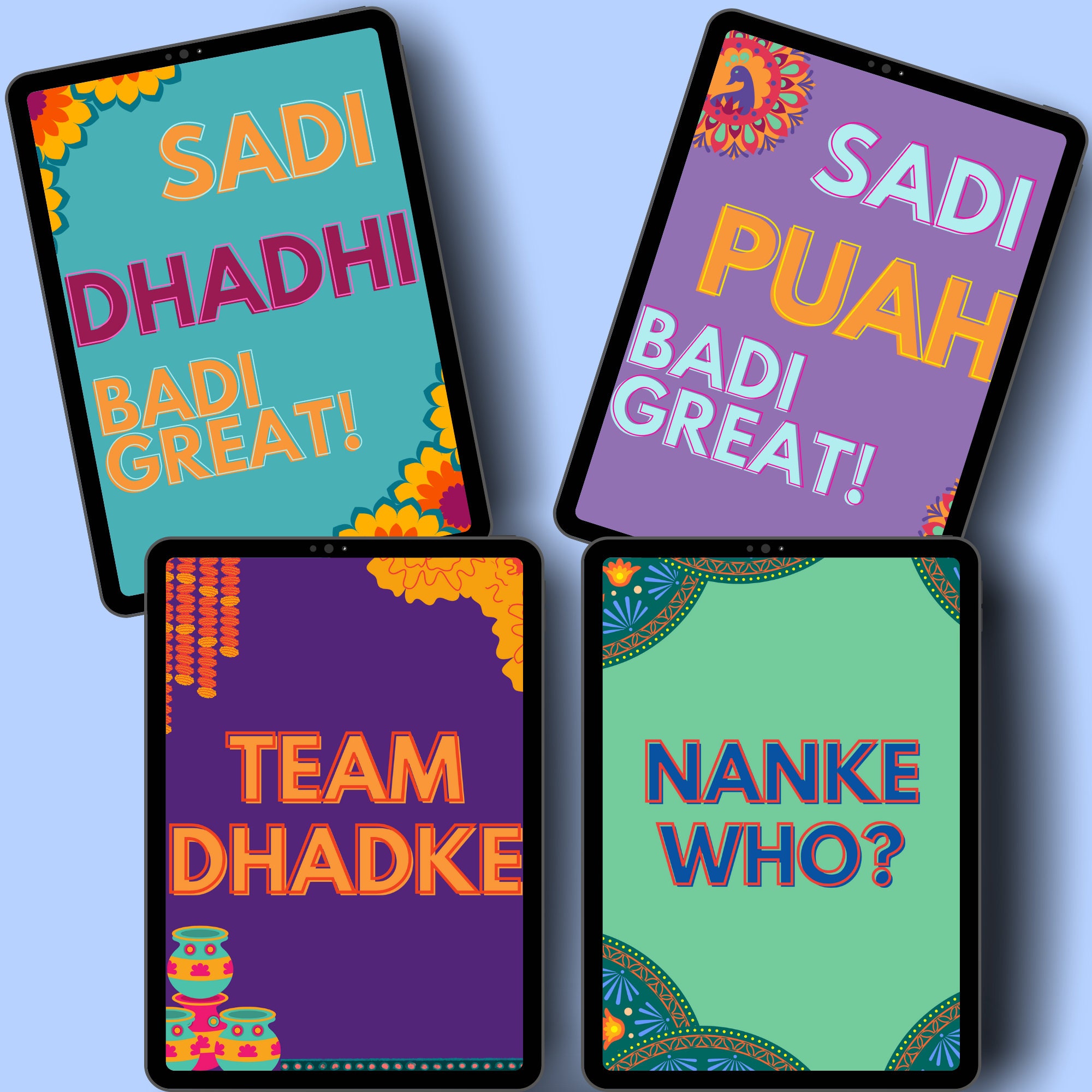 Dhadhka Mel Signs Nanka Mel Signs Printable Punjabi Wedding Signs Jagoo ...