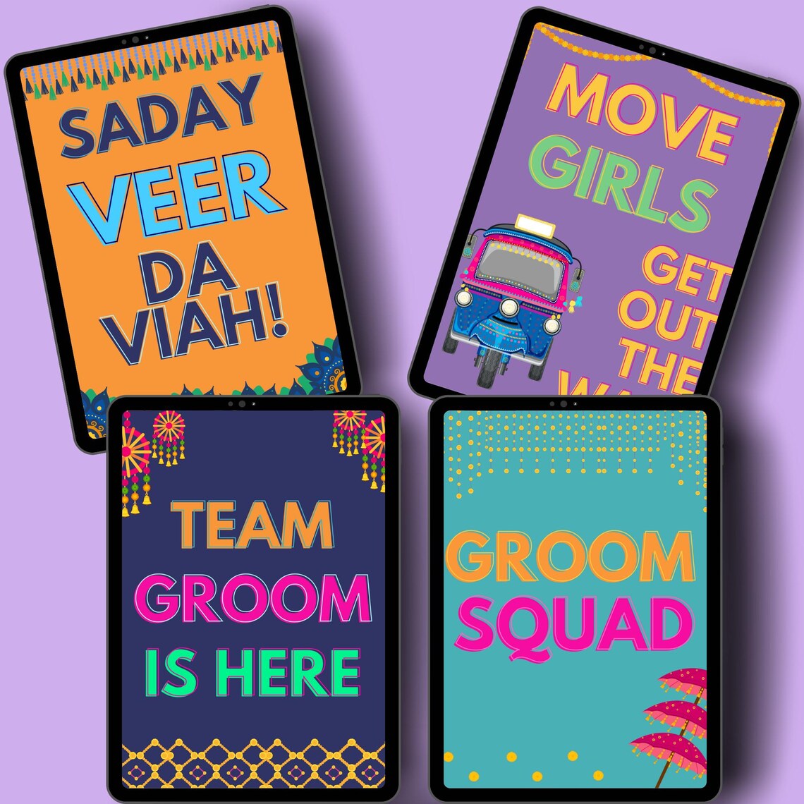 Team Groom Signs JAGO Signs Printable Punjabi Wedding Signs Jagoo ...