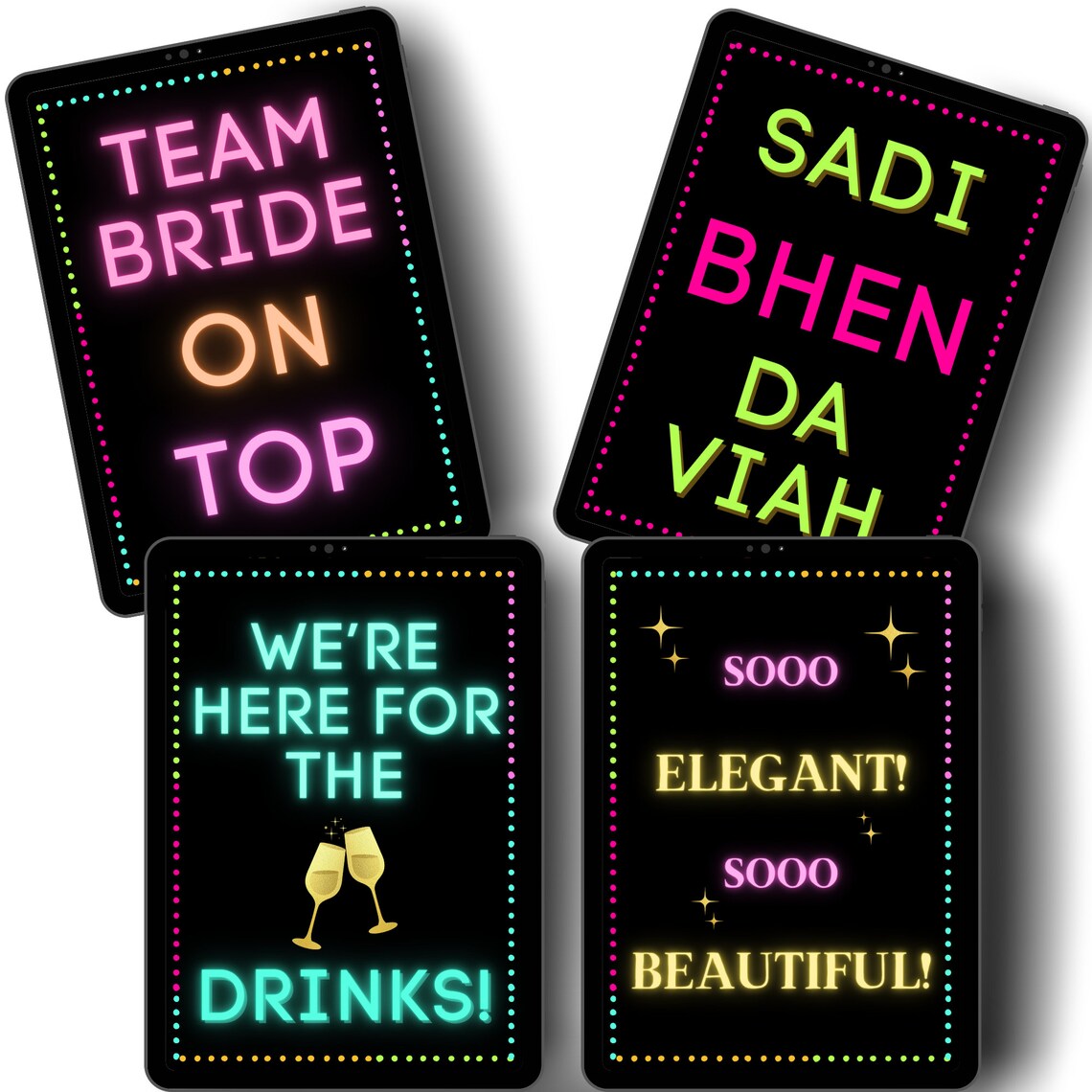 Indian Wedding Signs Punjabi Wedding Signs Photo Props Desi Signs Nanka ...
