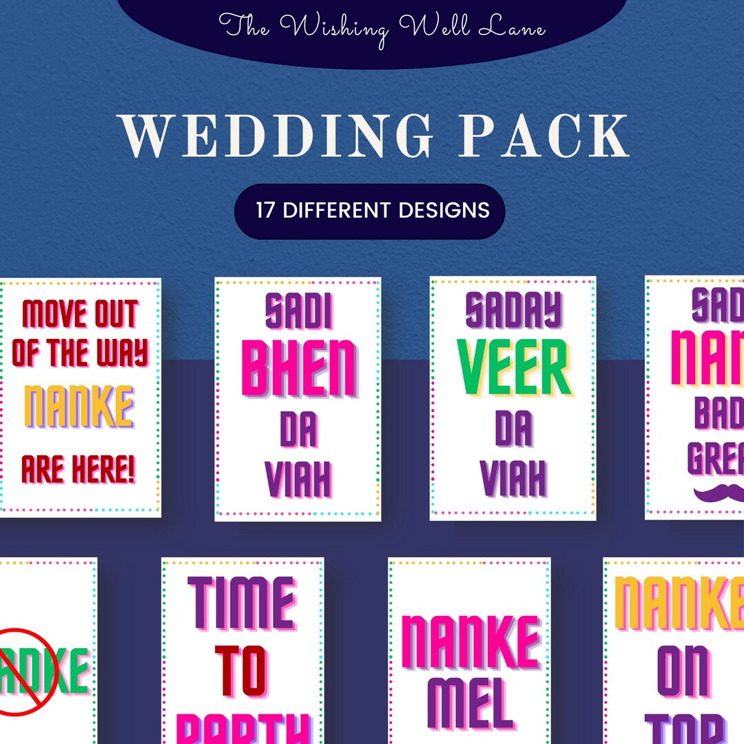 Nanka Mel Signs Dhadhka Mel Printable Punjabi Wedding Signs Jagoo ...