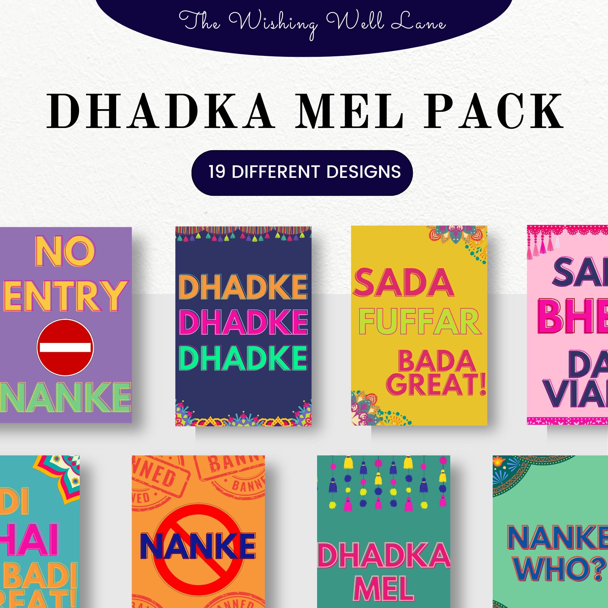 Dhadhka Mel Signs Nanka Mel Signs Printable Punjabi Wedding Signs Jagoo ...