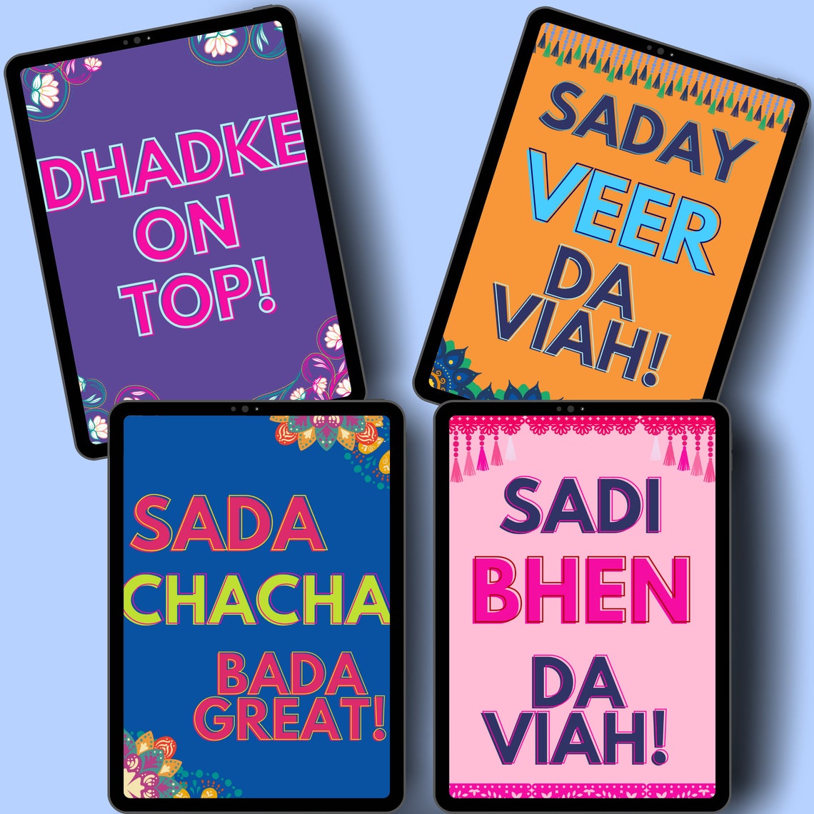 Dhadhka Mel Signs Nanka Mel Signs Printable Punjabi Wedding Signs Jagoo ...