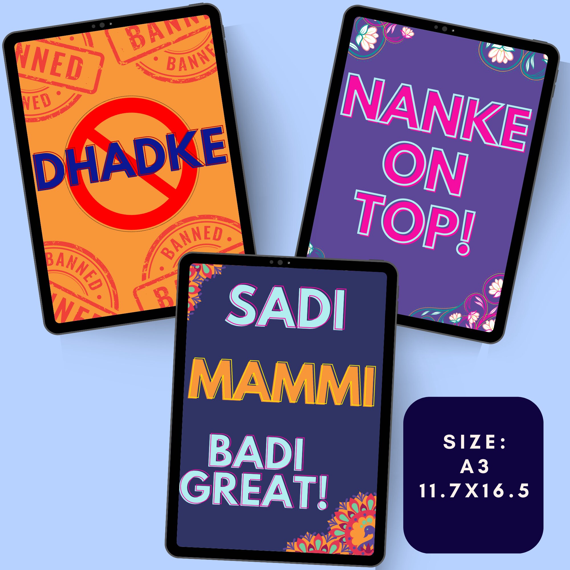 Nanka Mel Signs Punjabi Wedding Jagoo Maaiyan Poster Viah Boards Kuri ...