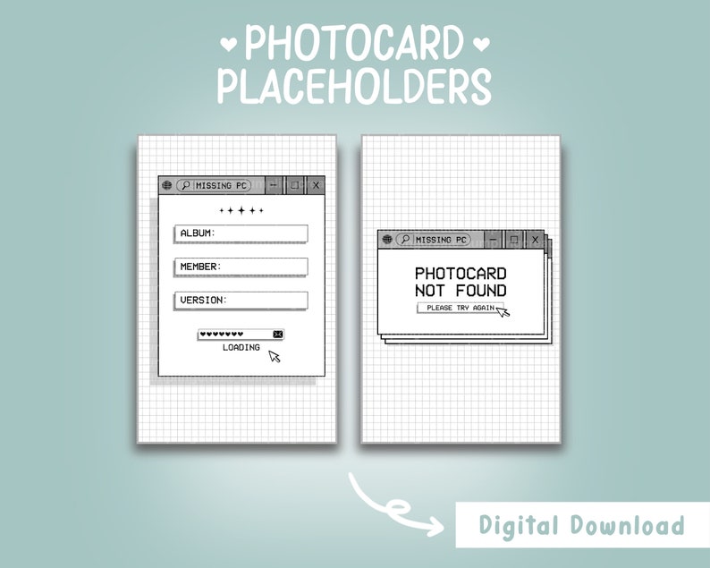 Kpop Missing Photocard Place Holder | DIGITAL DOWNLOAD | Kpop ...