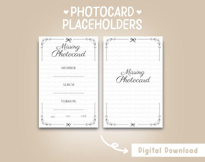 Y2k Photocard Binder Fillers | Kpop PC Placeholders Kpop - Etsy