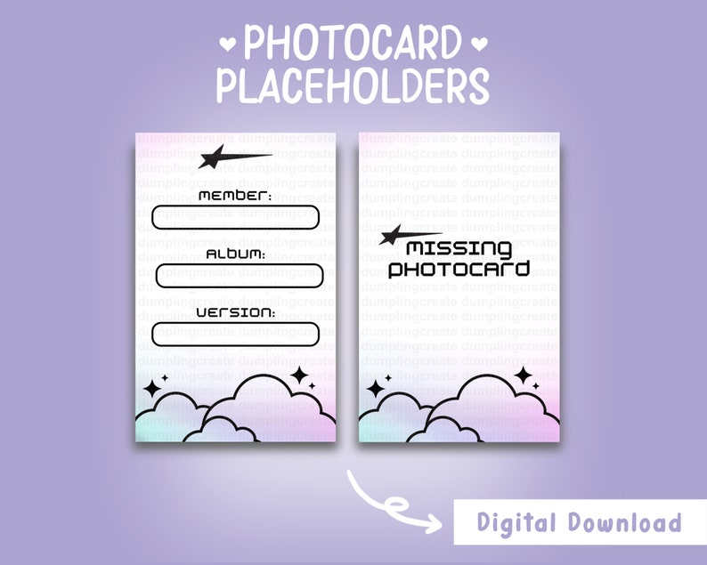 Kpop Missing Photocard Place Holder | DIGITAL DOWNLOAD | Kpop ...
