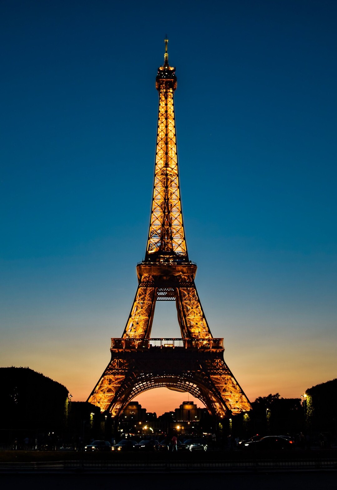 Framed Canvas or Poster Prints of Eiffel Tower Sunset - Etsy