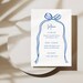 Blue Wavy Ribbon Menu Template Hand Drawn Ribbon Border Instant ...