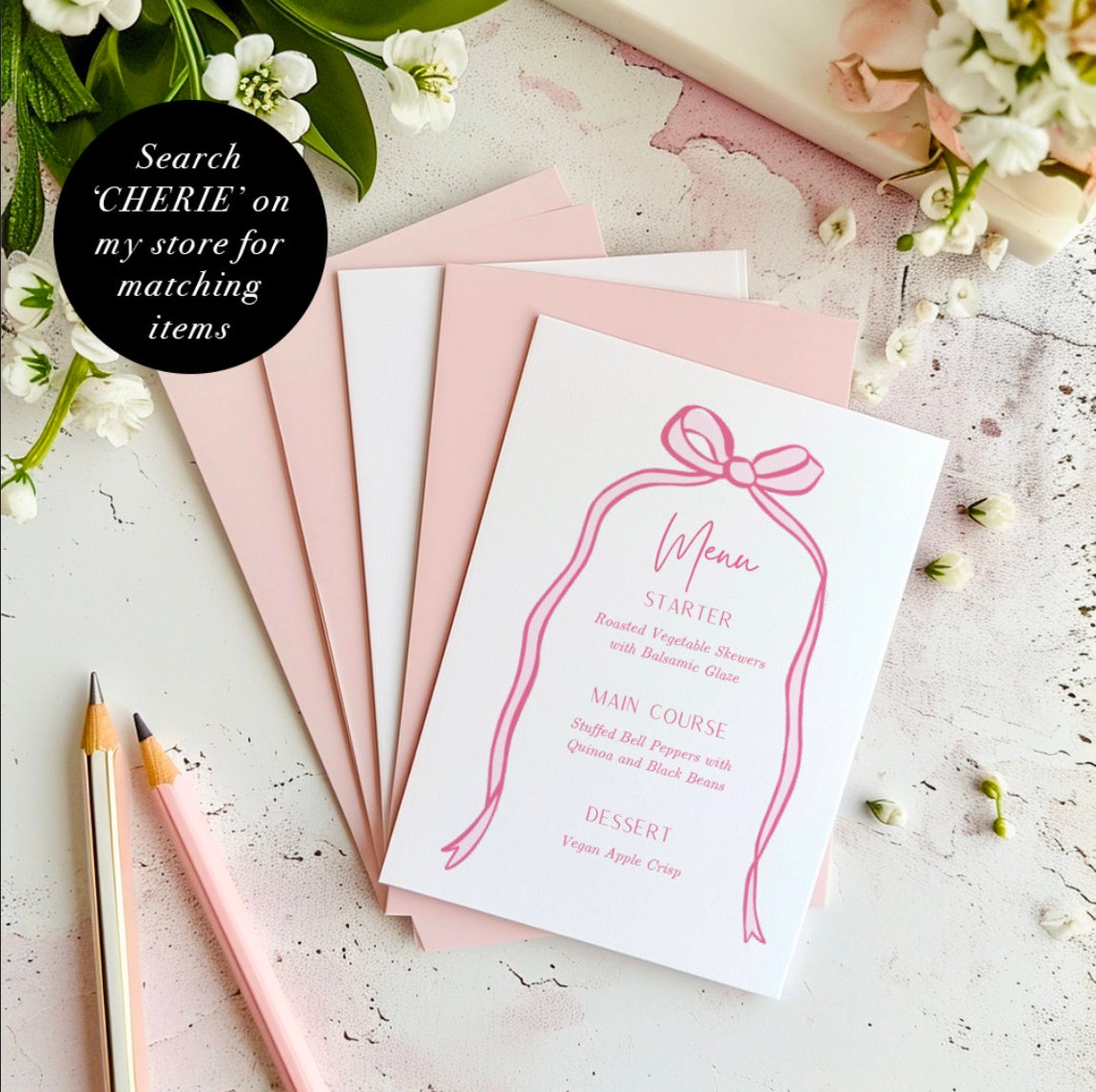 Pink Ribbon Shaped Place Name Ribbon Place Card Baby Shower DIY Baby ...