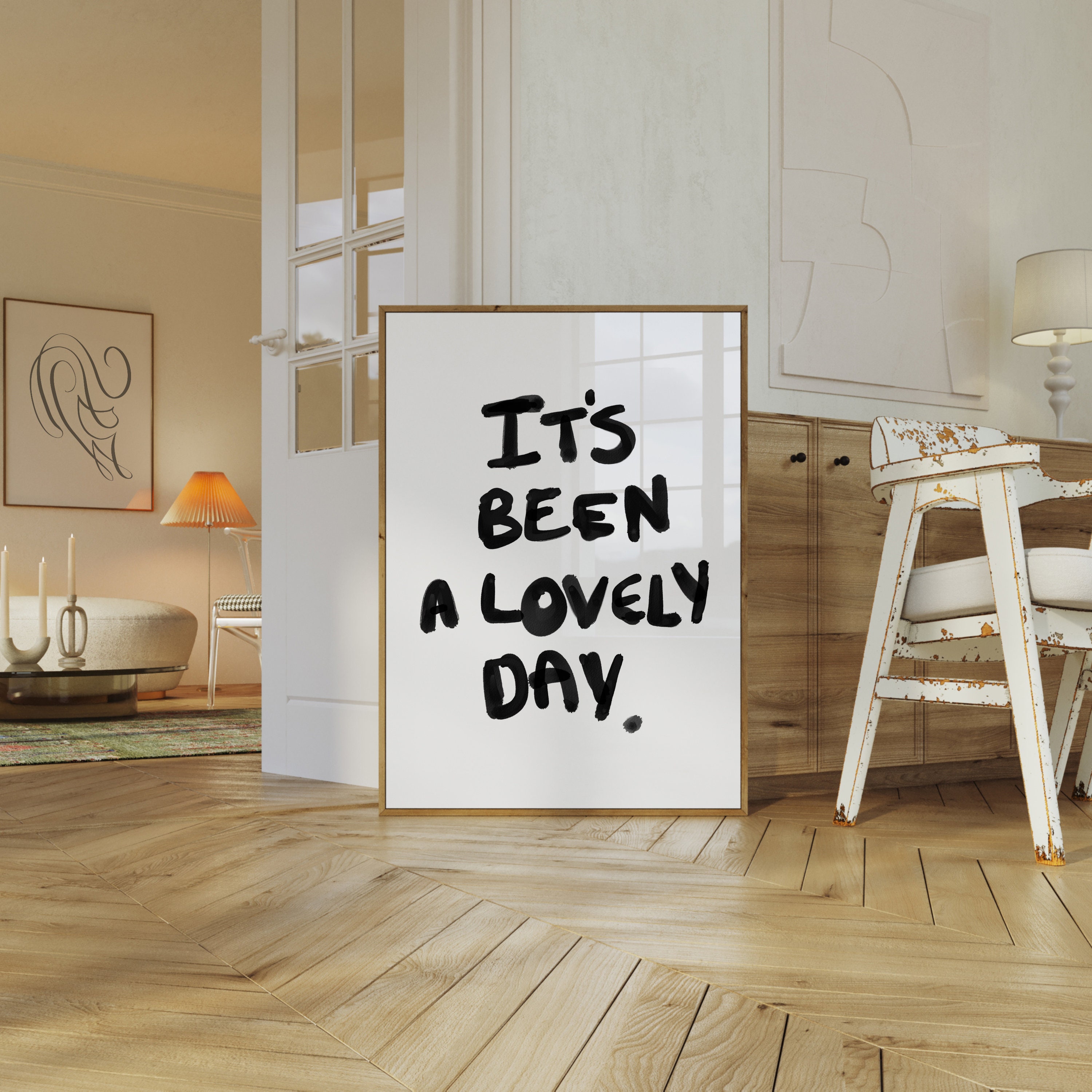It's Been A Lovely Day | Aesthetic Wall Art | 70s Monochrome Wall Art ...