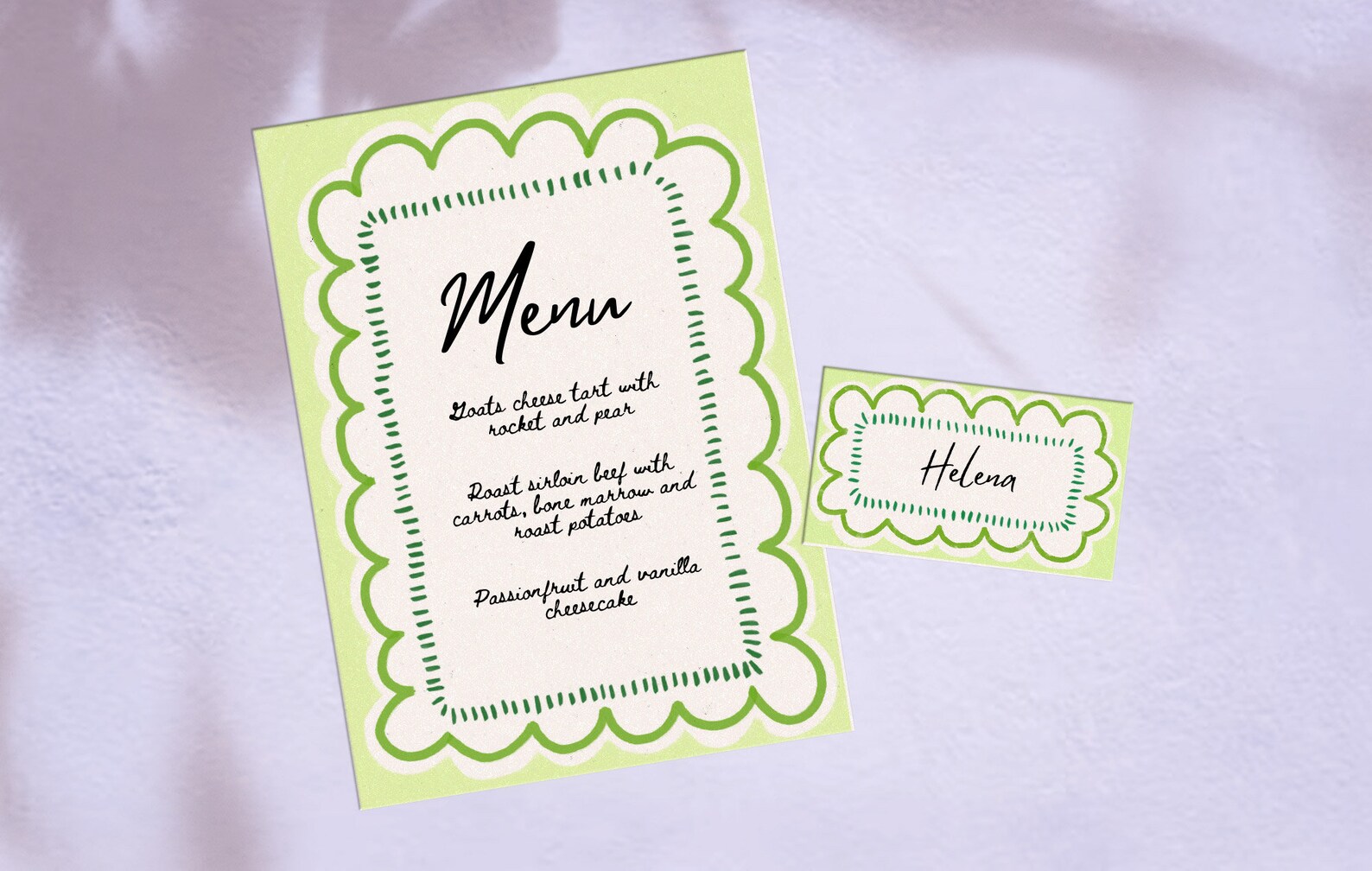Editable Hand Drawn Menu and Name Card Wedding Menu Scallop - Etsy UK