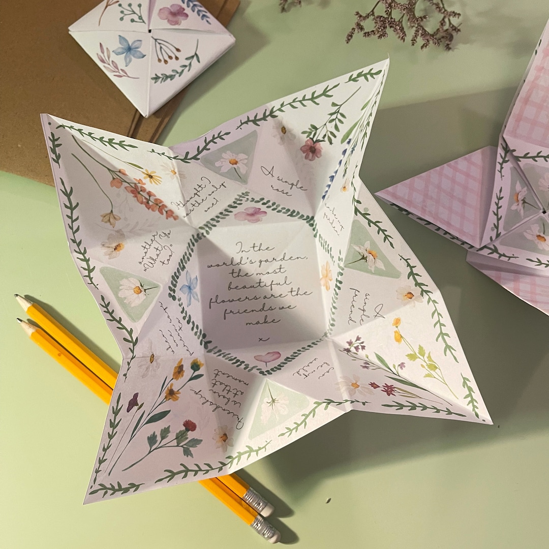 Victorian Puzzle Purse - Floral Valentine Card - Editable, Printable ...