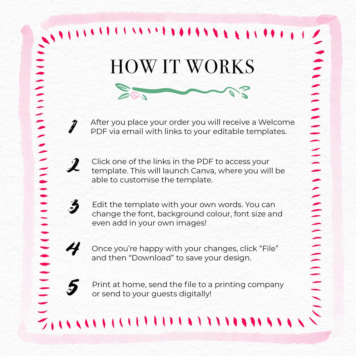 Pink Ribbon Border Menu With Matching Bow Outline Shaped Place Names ...