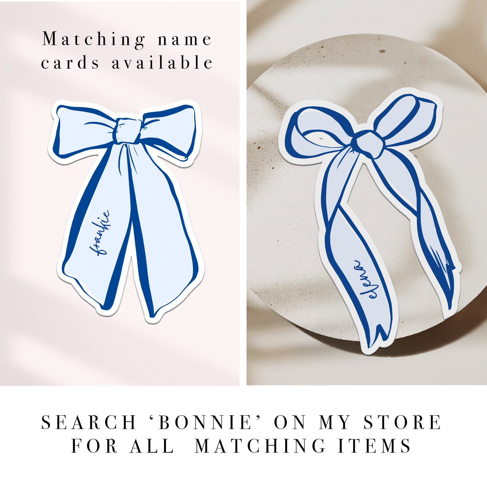 Blue Wavy Ribbon Menu Template | Hand Drawn Ribbon Border | Instant ...