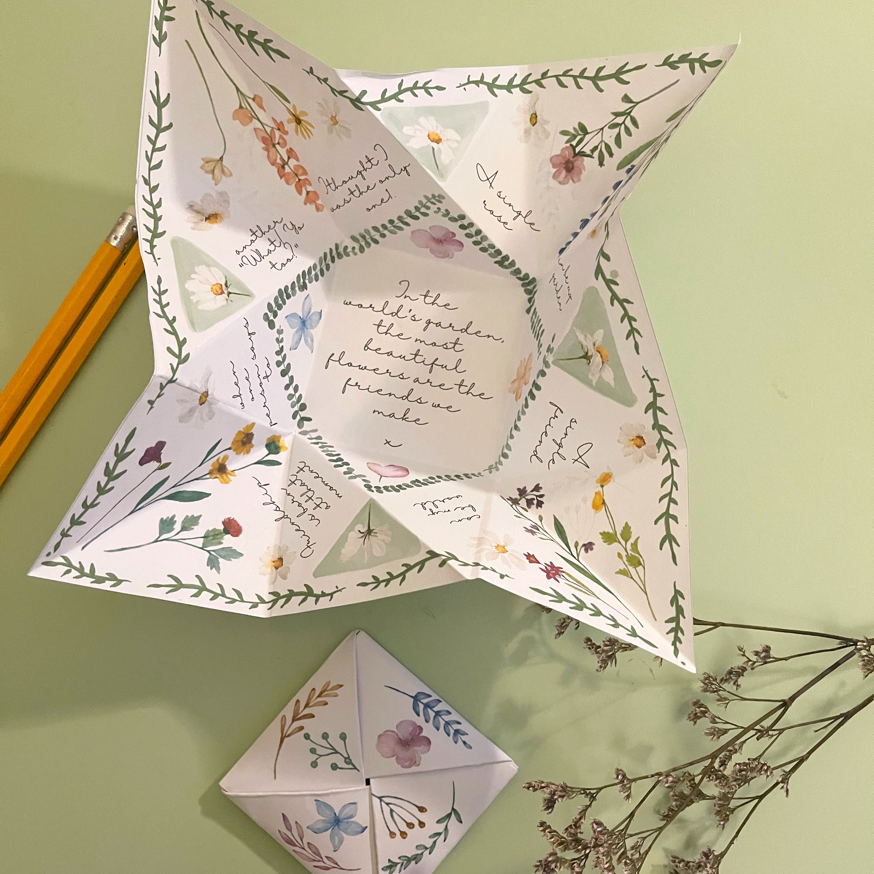 Victorian Puzzle Purse Floral Valentine Card Editable, Printable ...