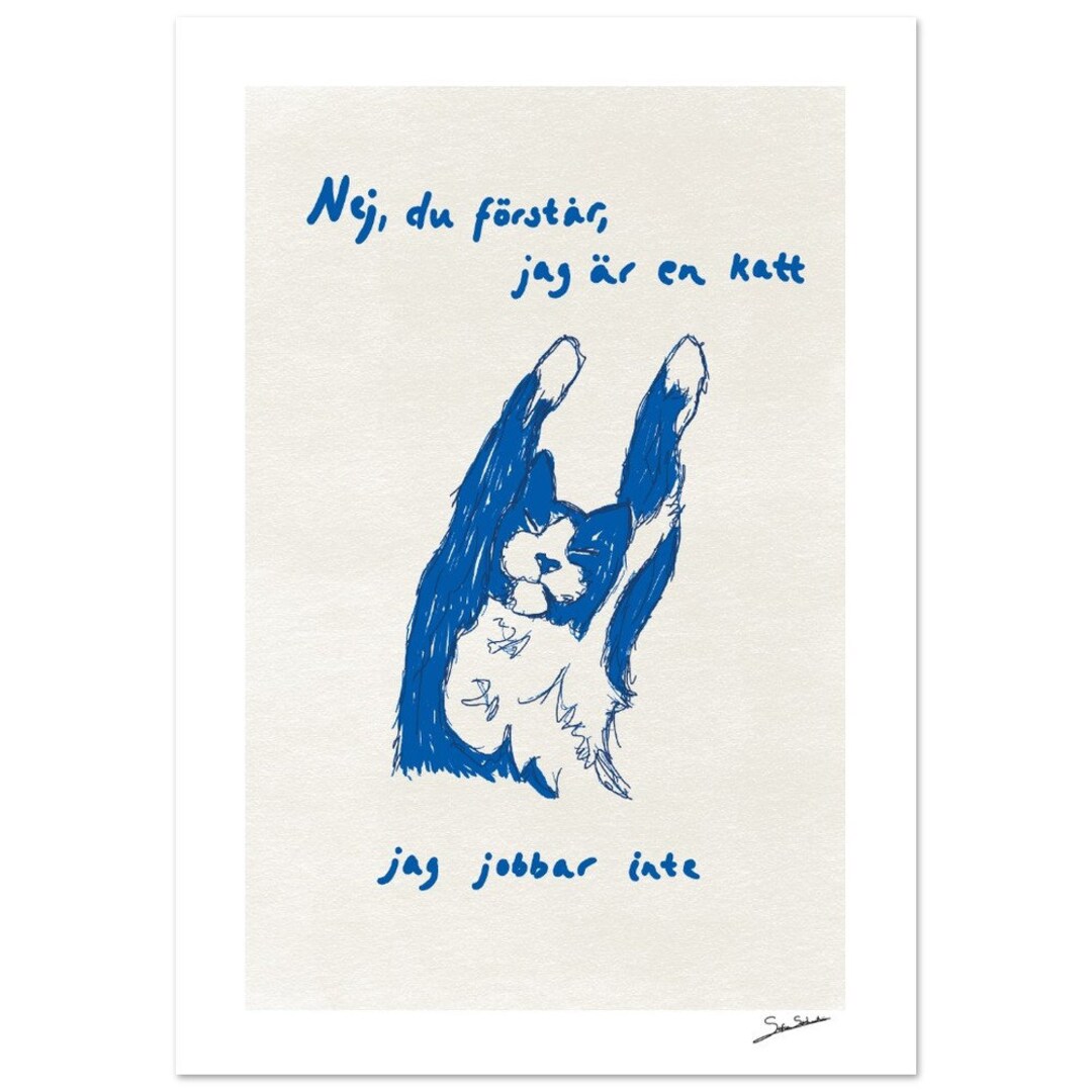 Jag Är En Katt Poster - Etsy