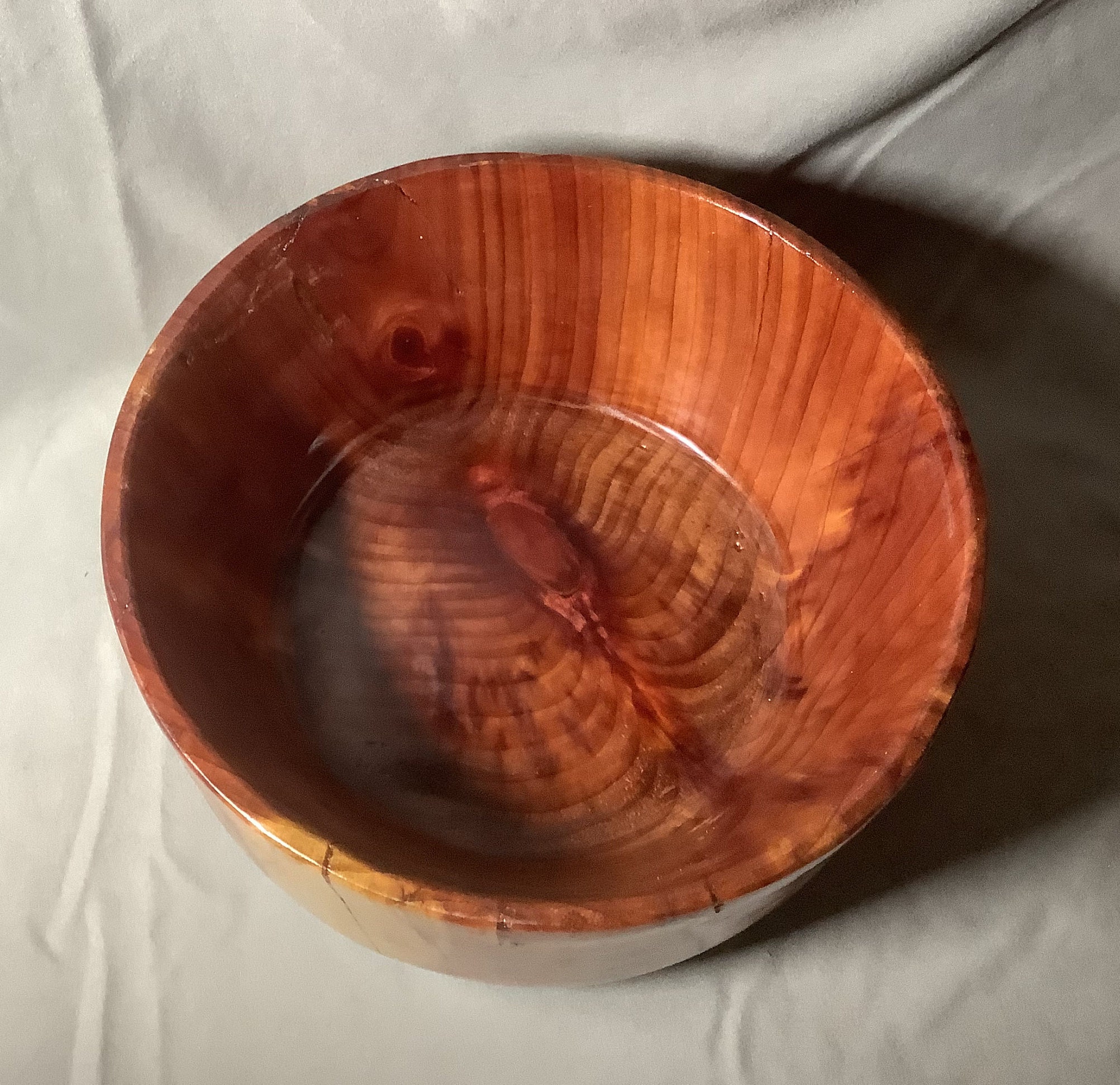 Cedar Bowl for Use as a Serving Dish, Fruit Bowl, or Table Decoration ...