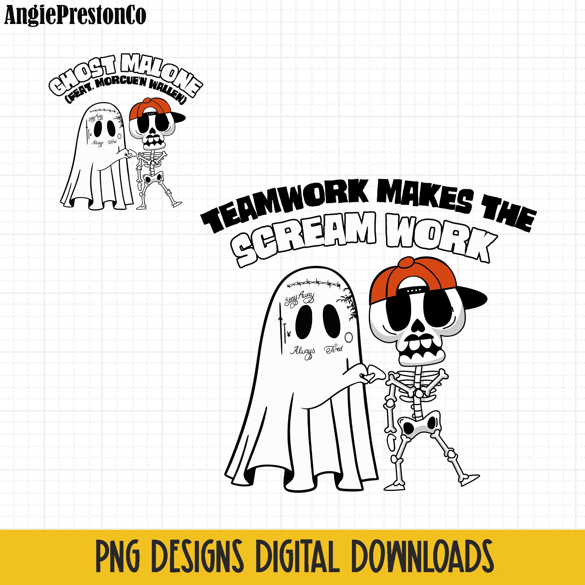 Teamwork Makes the Scream Work Ghost Malone Png, Ghost Malone PNG ...