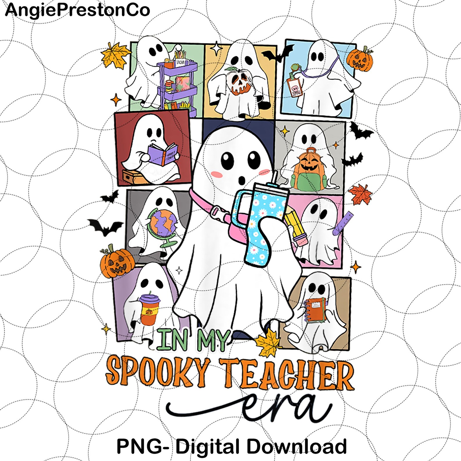 Spooky Teacher PNG , Ghost Reading Shirt, Halloween Teacher PNG ...