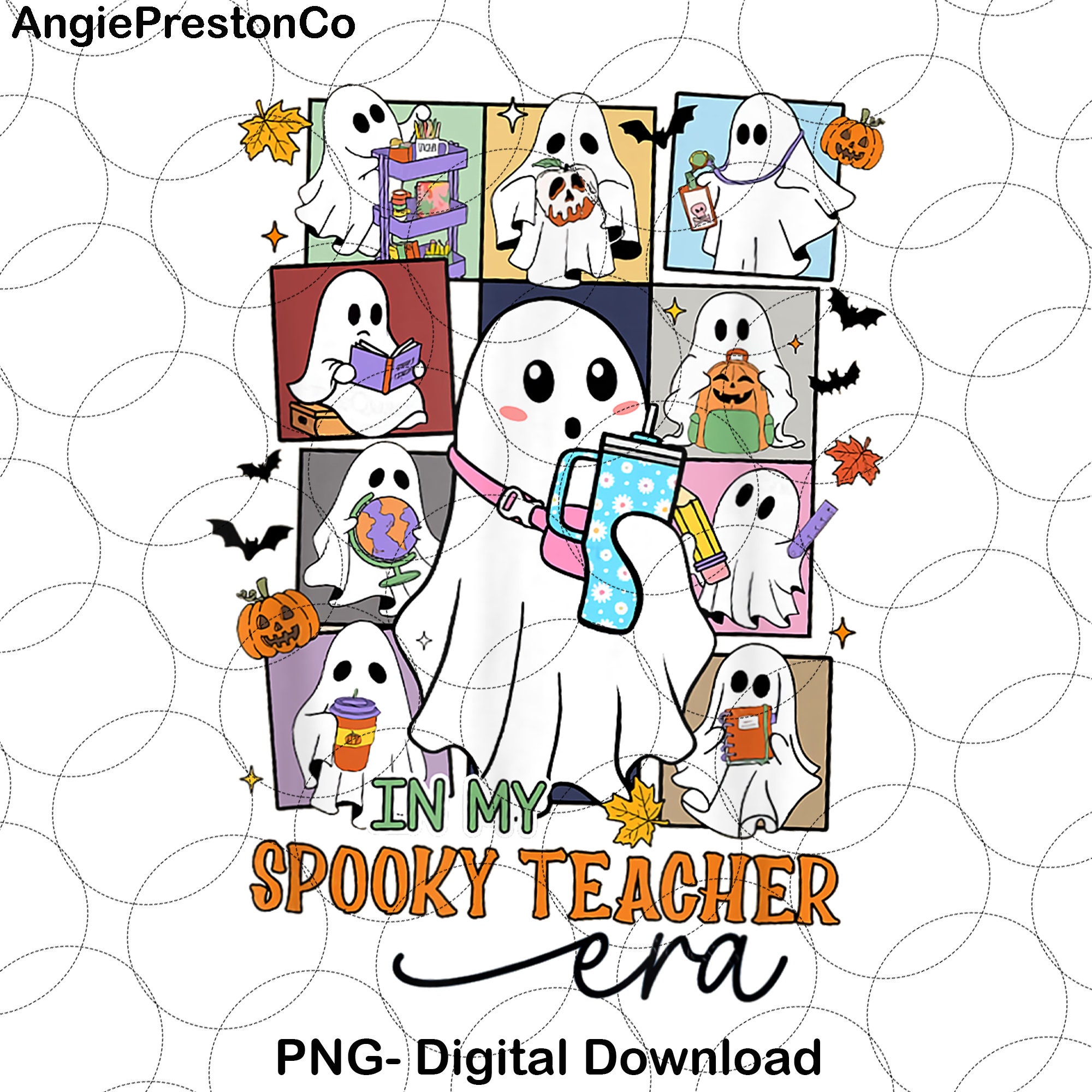 Spooky Teacher PNG , Ghost Reading Shirt, Halloween Teacher PNG ...