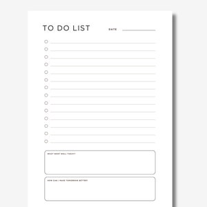 Get Organised With Daily to Do List Templates | Daily Planners ...