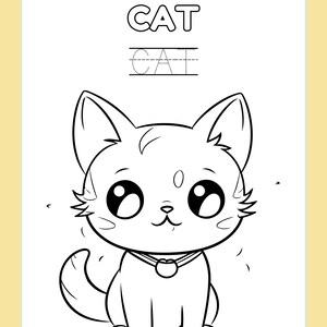 Coloring Book Tracing Book Animal, Printable Colour Worksheet, Kids ...