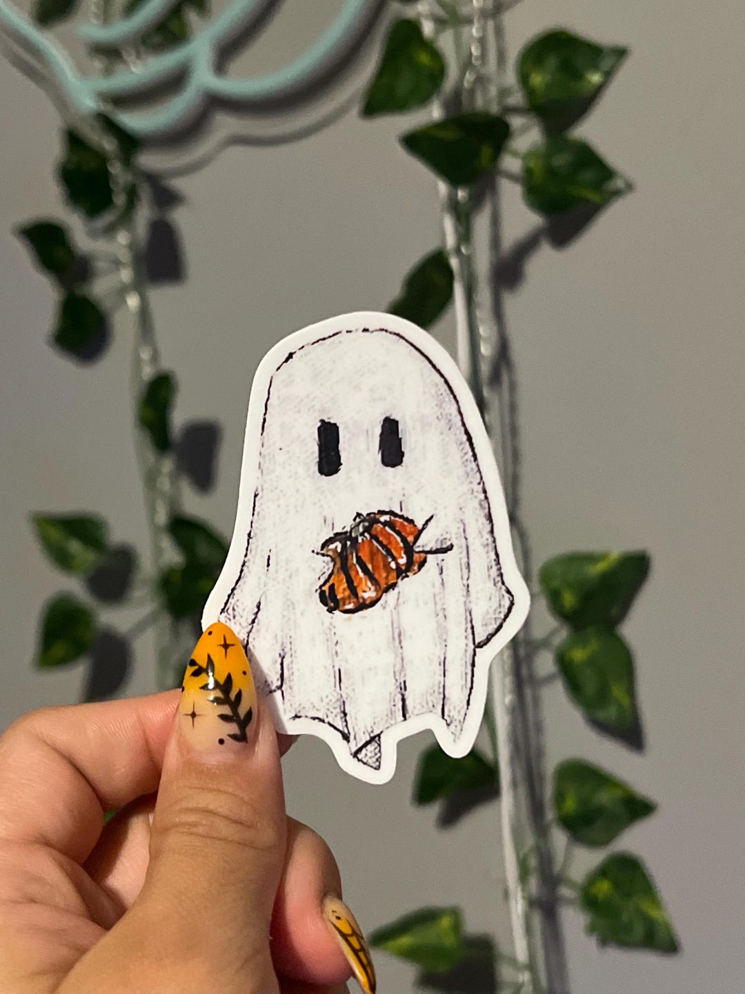 Ghost Basketball Sticker - Etsy