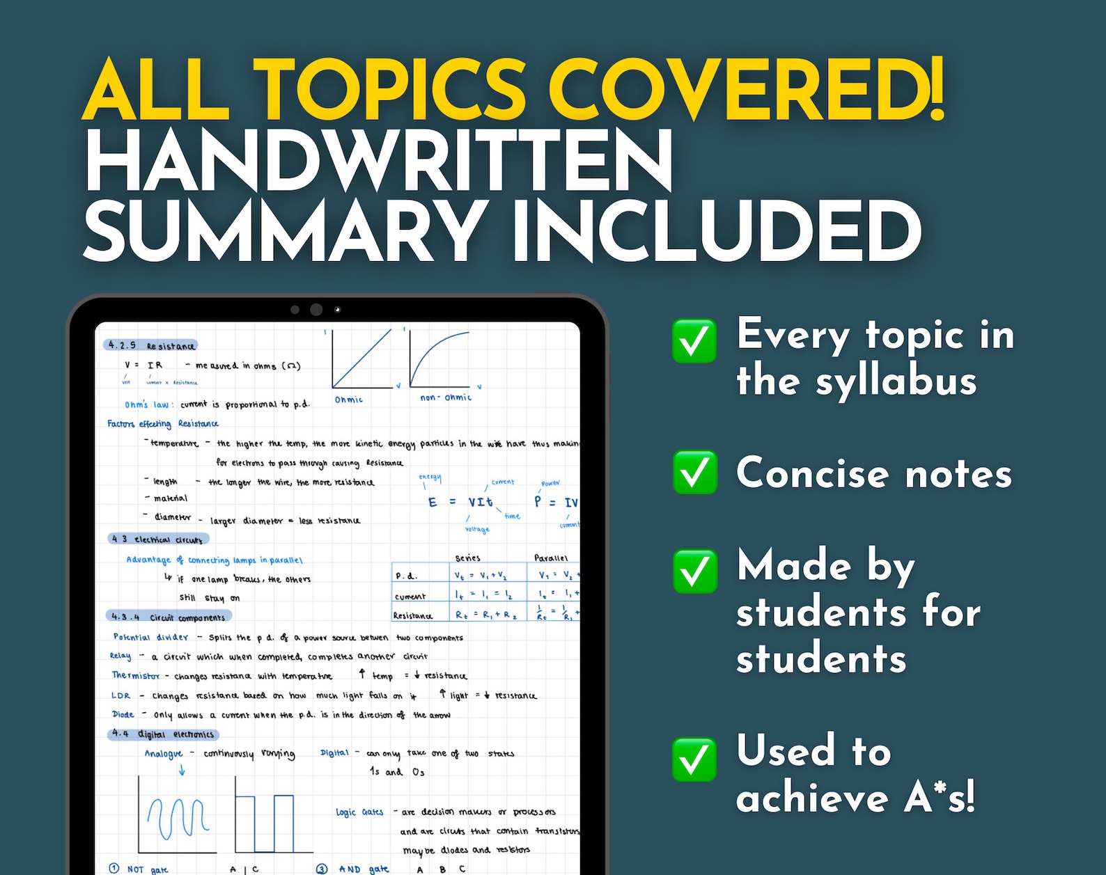 Complete Physics Notes for GSCE and IGCSE Students - Etsy