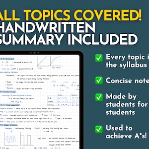 Complete Physics Notes for GSCE and IGCSE Students - Etsy