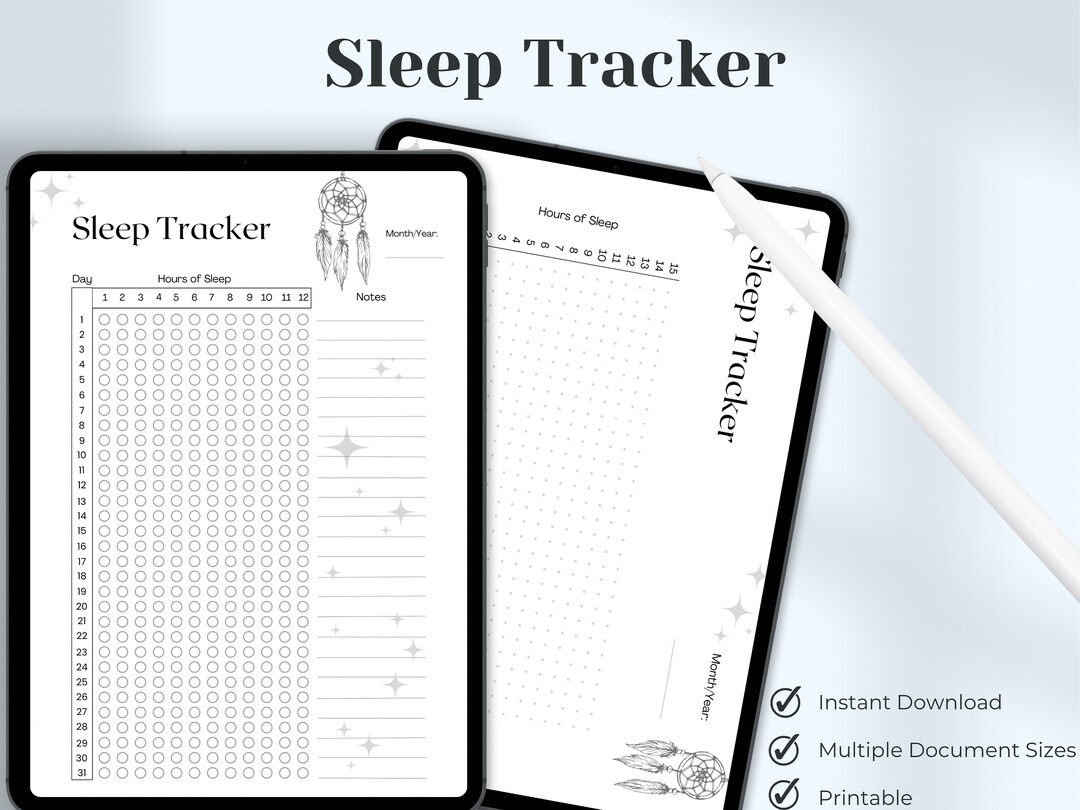 Printable Sleep Tracker, Sleep Journal, Health Planner, Planner Insert ...