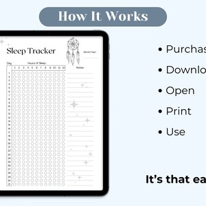 Printable Sleep Tracker, Sleep Journal, Health Planner, Planner Insert ...