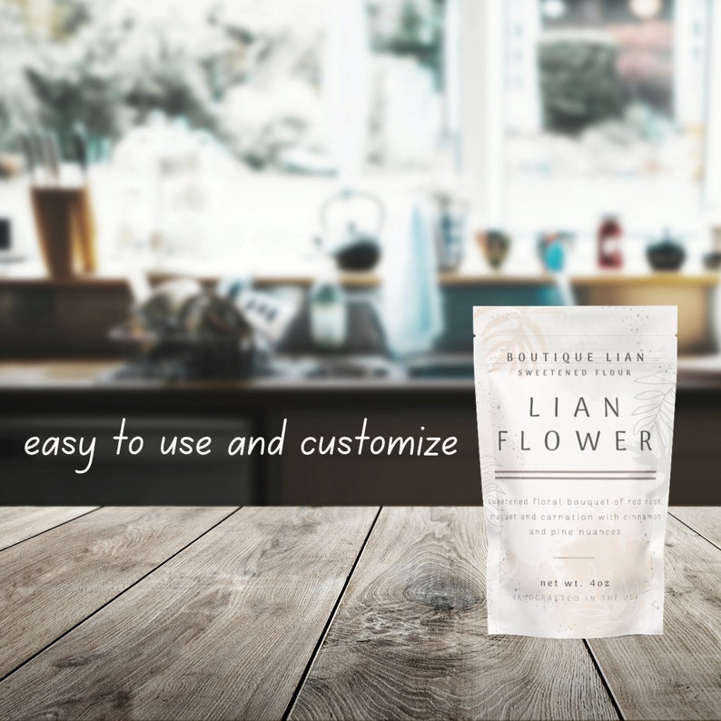 Boho Chic Canva Pouch Label Template, Pouch Bag Label, Modern Tea Pouch ...