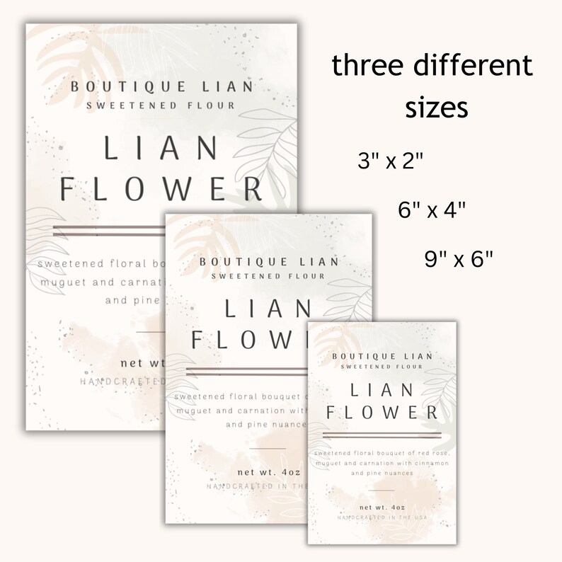 Boho Chic Canva Pouch Label Template, Pouch Bag Label, Modern Tea Pouch ...