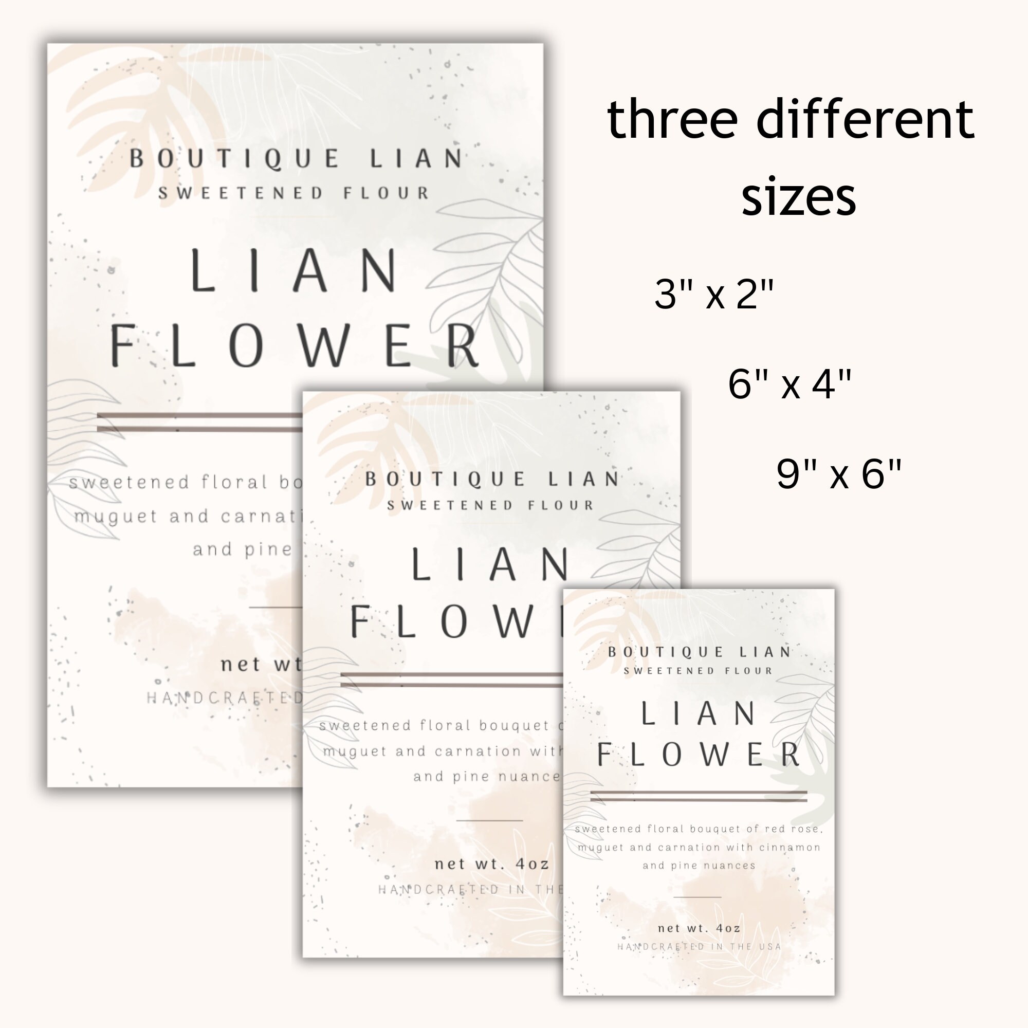 Boho Chic Canva Pouch Label Template, Pouch Bag Label, Modern Tea Pouch ...