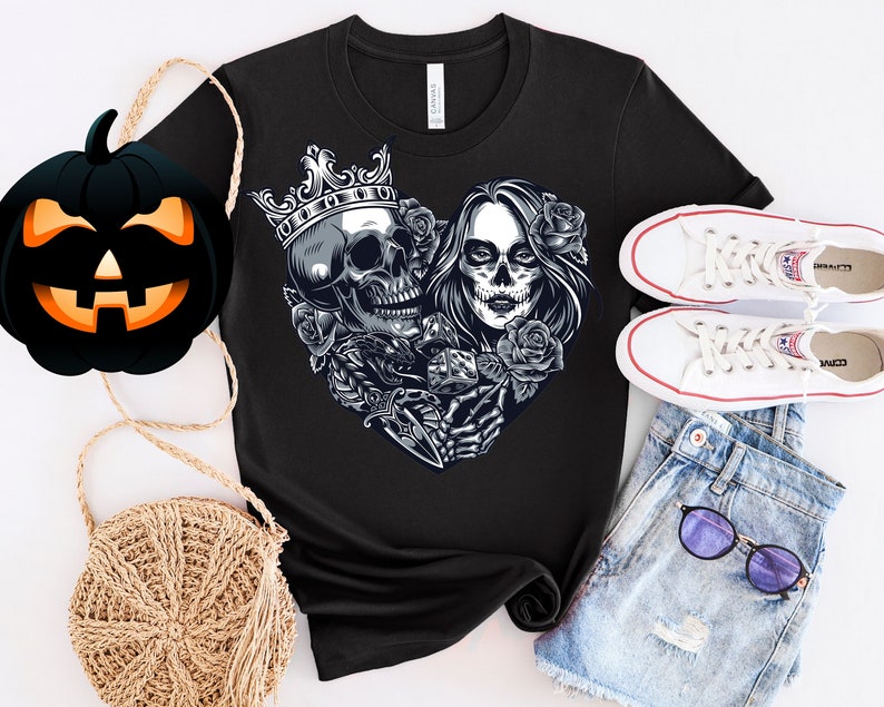 Heart Woman and Skull, Skull Love Svg, Digital Prints, Instant Download ...