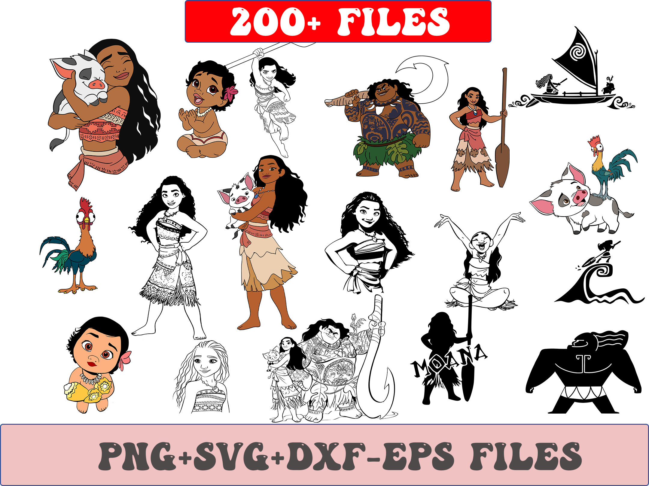 Moana Svg Bundle Maui Svg Pua Svg Moana Clipart Cut Files - Etsy Canada
