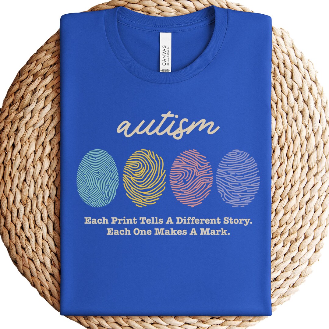 Fingerprint Autism Awareness Tee: Neurodiversity Shirt - Etsy