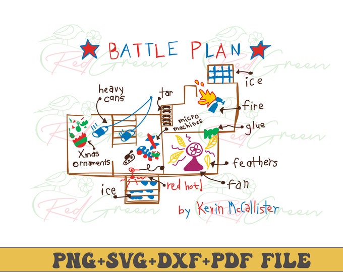 Home Alone Battle Plan PNG Hand Drawn Battle Plans Kevin and the Wet ...
