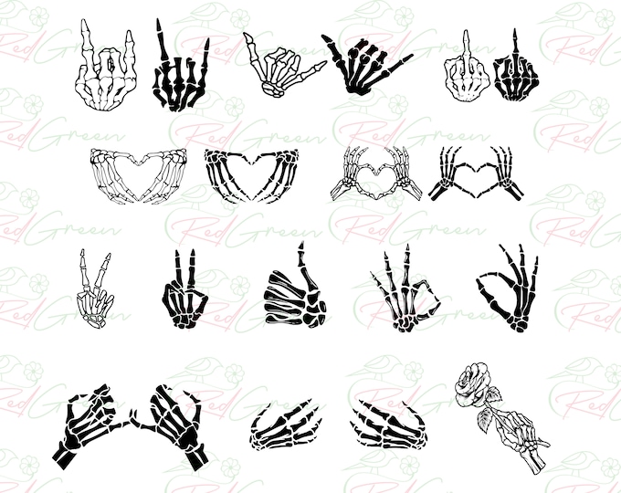 Skeleton Heart Hands Vinyl Decal Sticker Many Sizes and - Etsy
